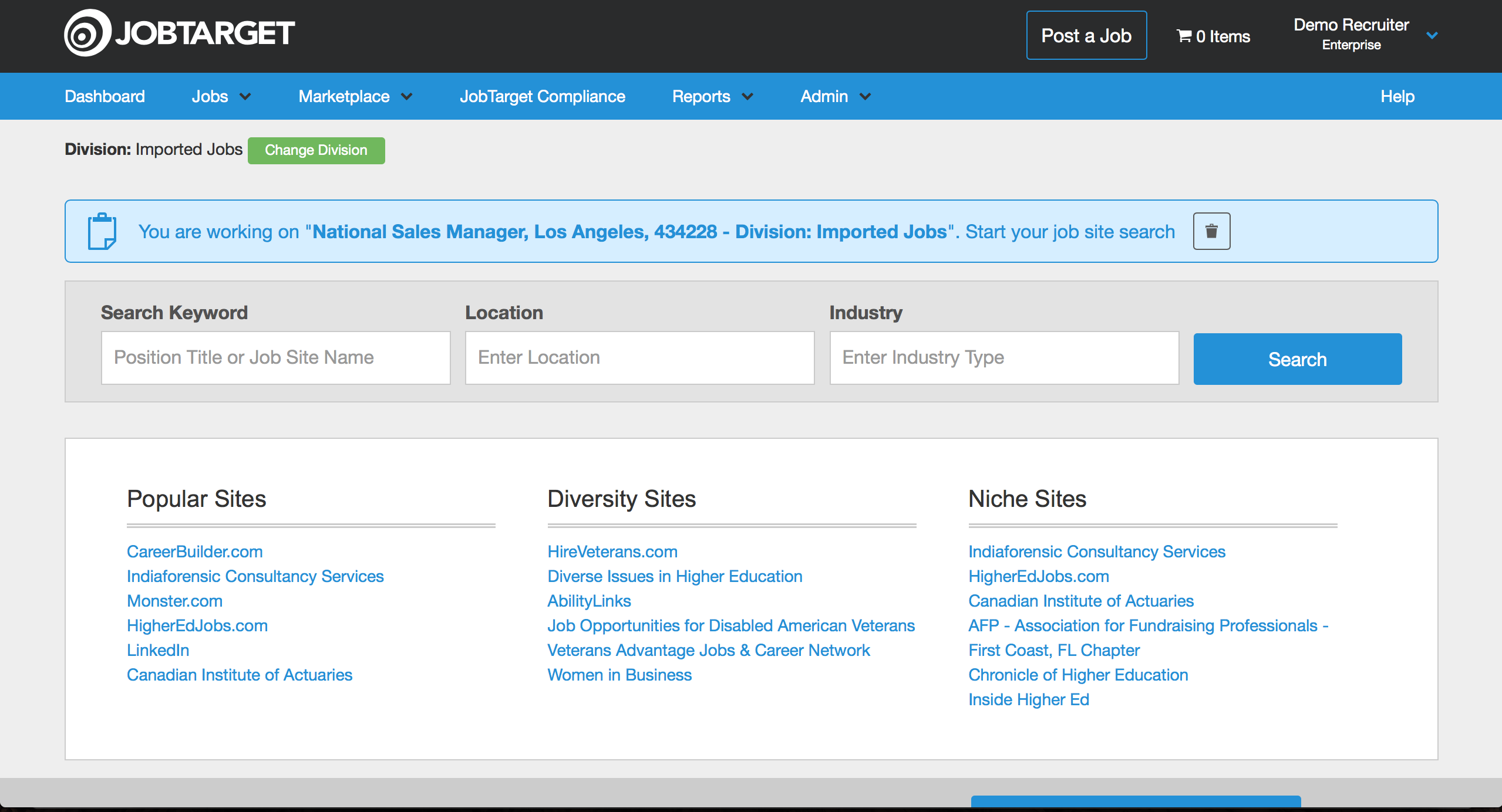 Posting Jobs to JobTarget – Hirebridge