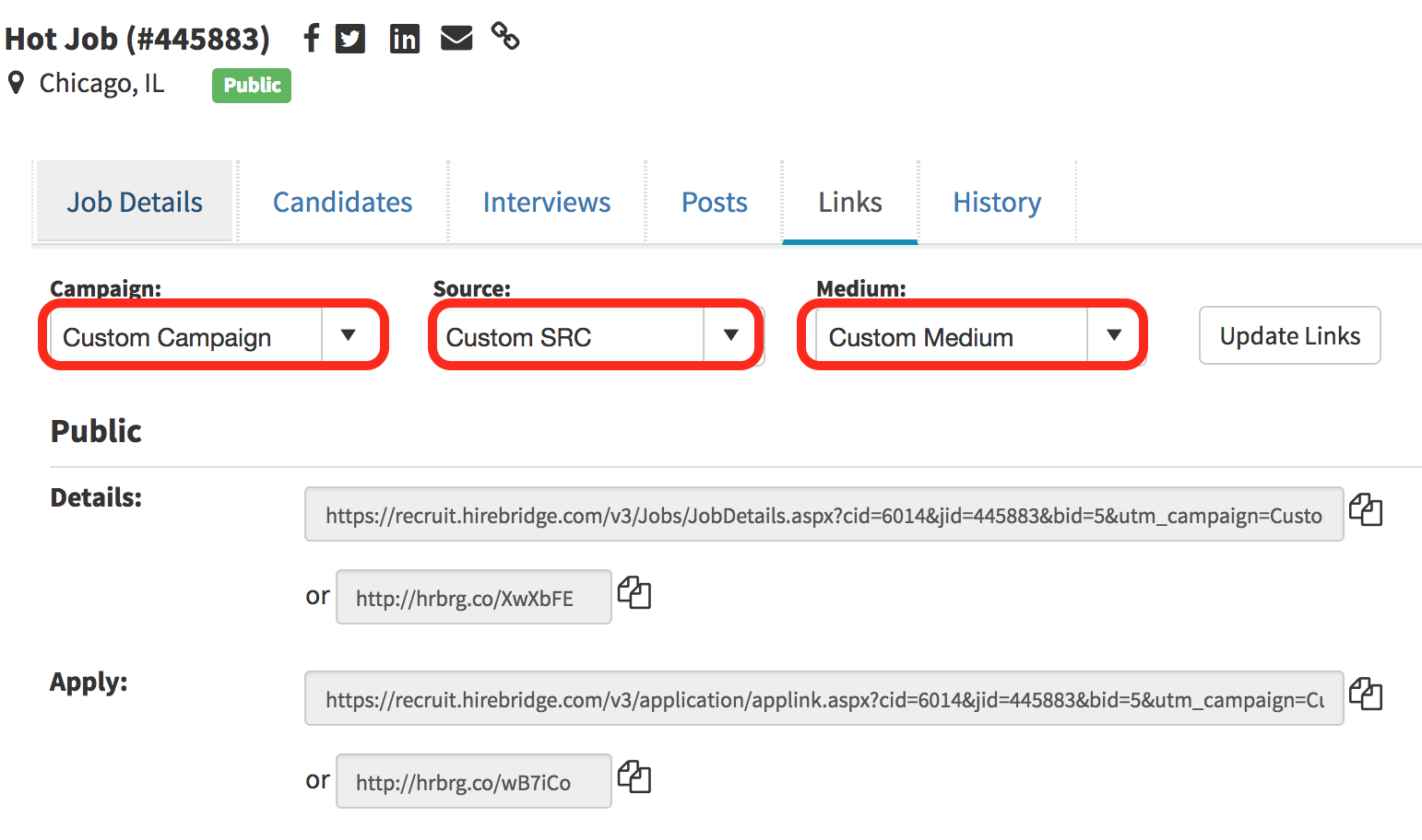 Custom Referral Source Tracking Link – Hirebridge
