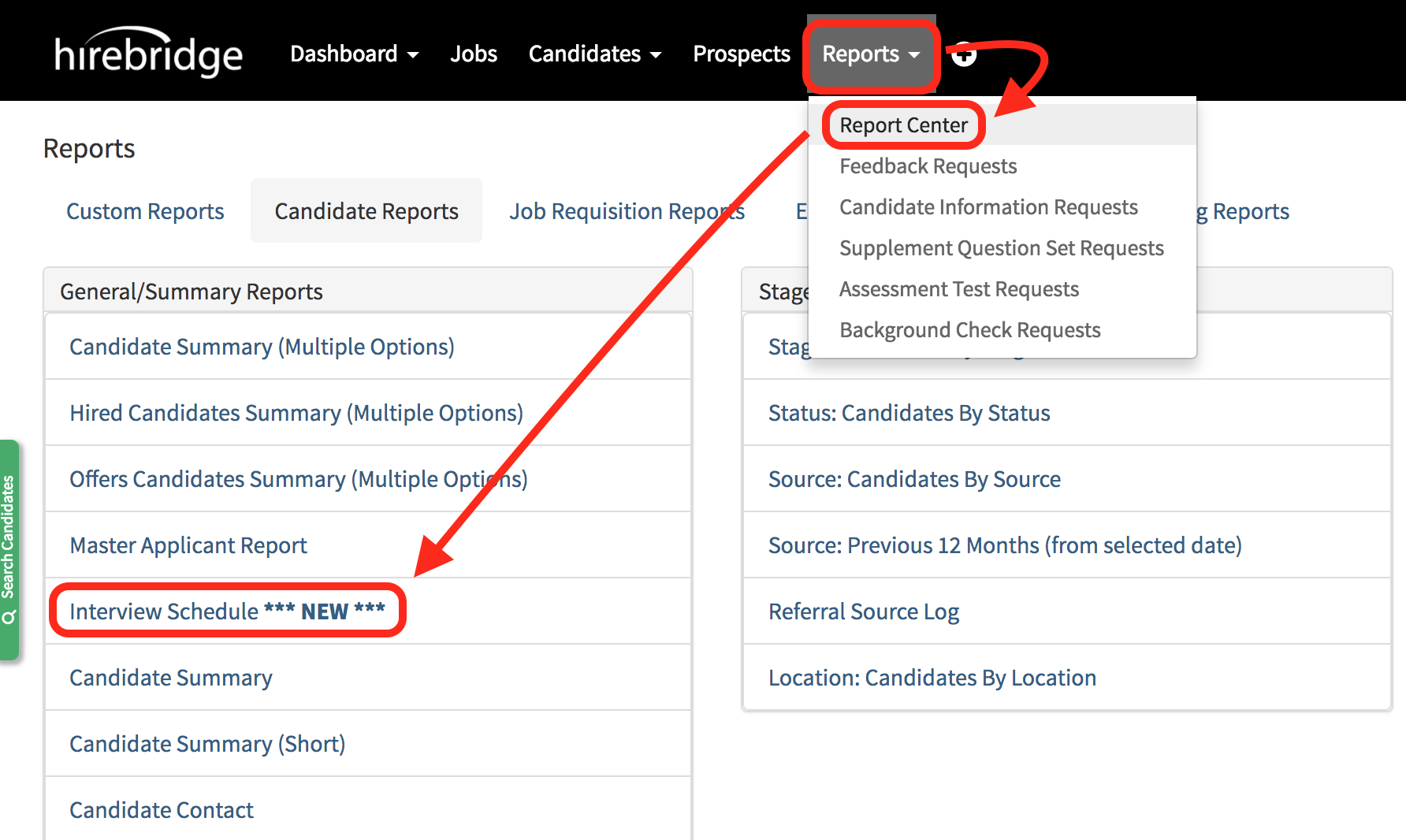 Company Interview Schedule Report Overview – Hirebridge