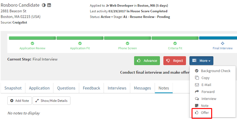 Offer Approval – Hirebridge