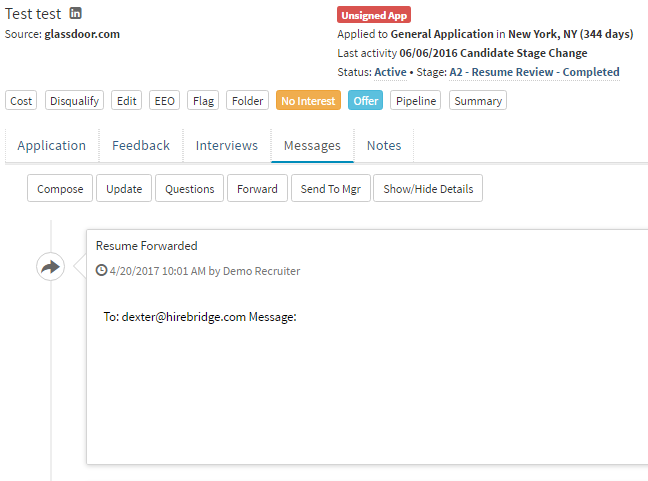 Forward Candidate – Hirebridge
