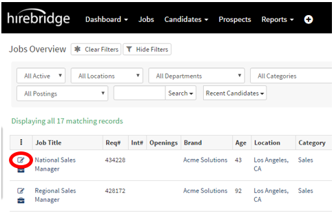 Editing A Job Requisition – Hirebridge