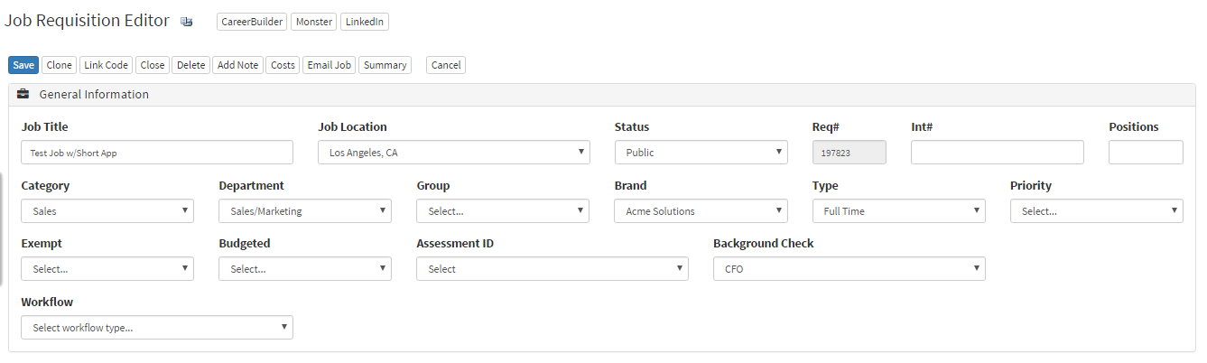 Editing A Job Requisition – Hirebridge