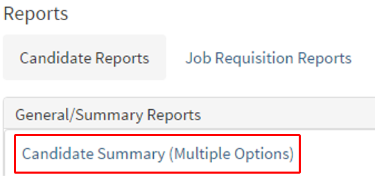 Candidate Summary Report – Hirebridge