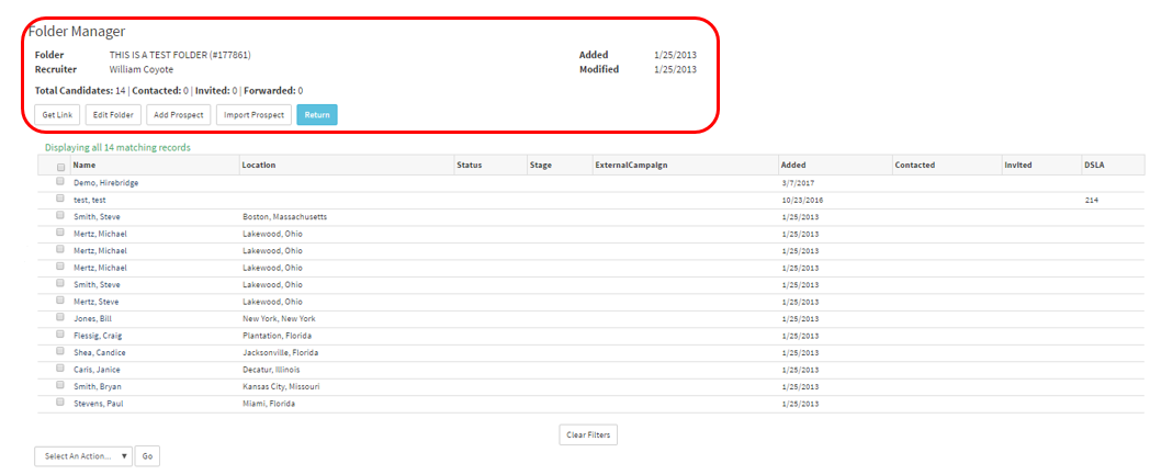 Prospect Folder Overview – Hirebridge