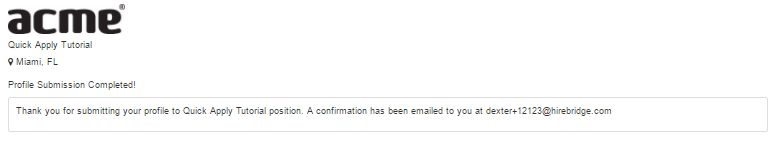 Quick Apply Setup/Process – Hirebridge