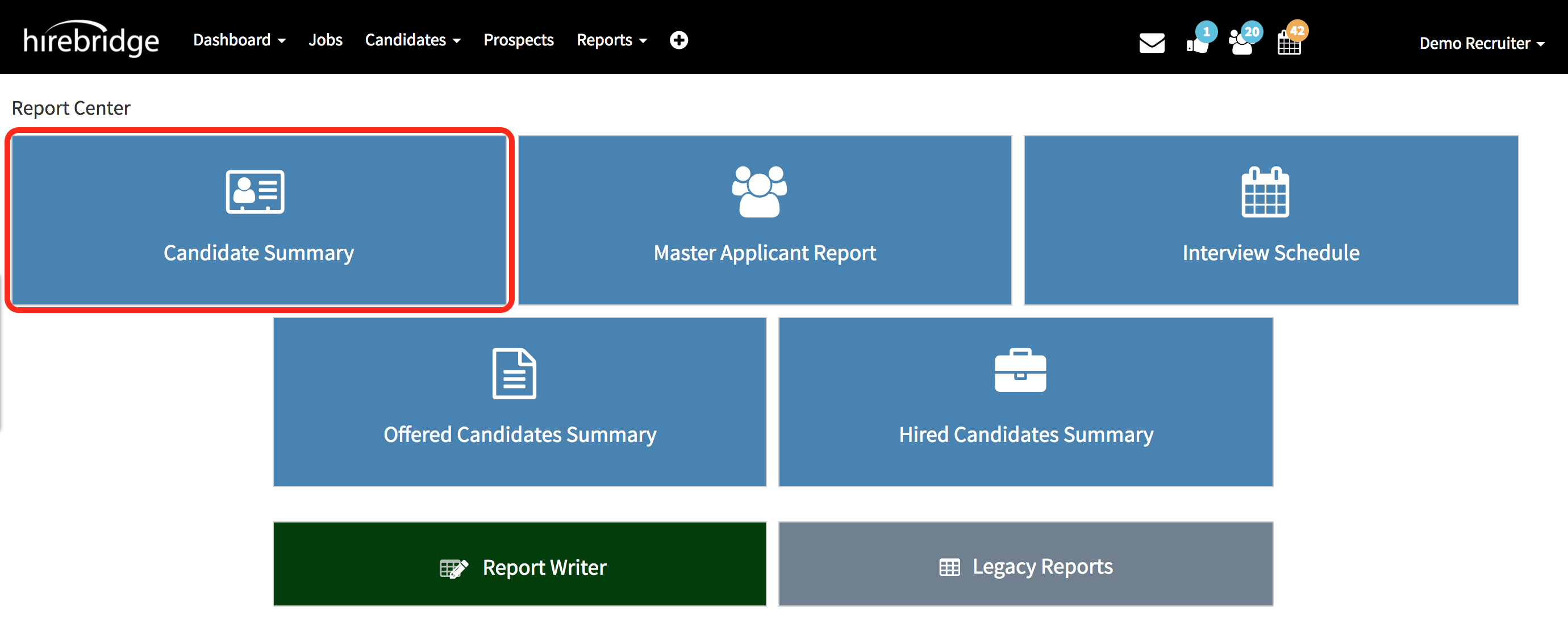 Candidate Summary Report – Hirebridge