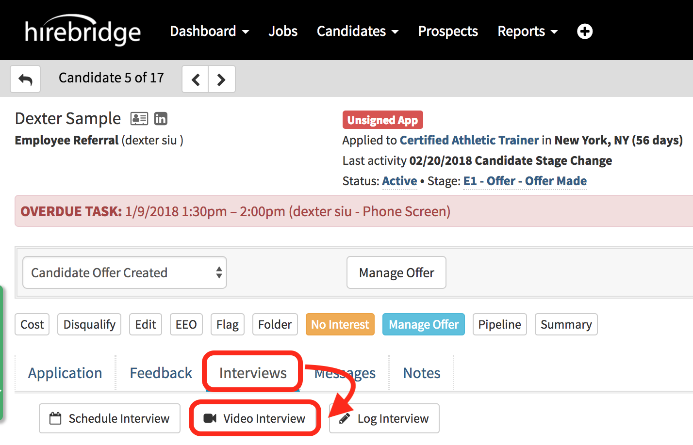 Video Interviews (Spark Hire) – Hirebridge