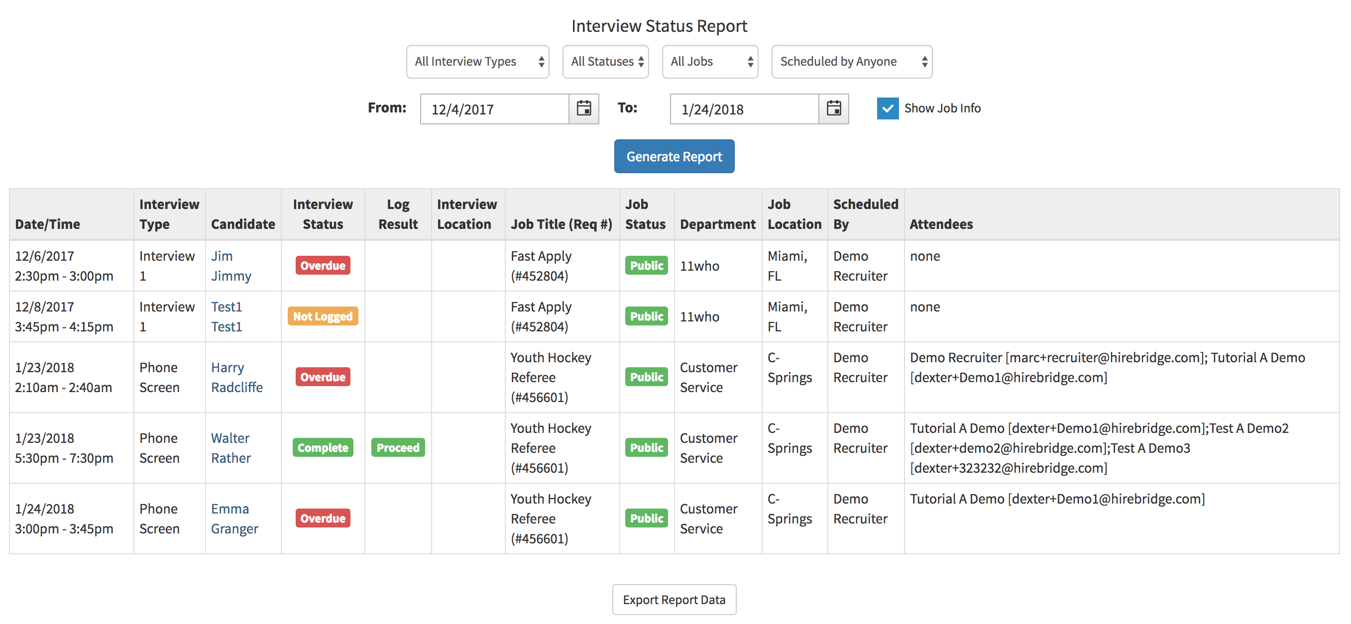 Interview Report – Hirebridge