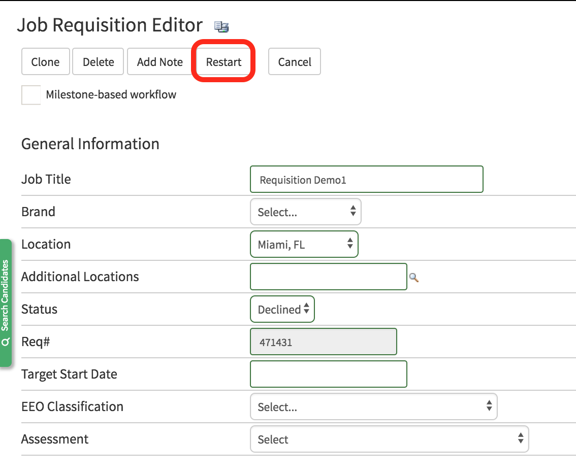 Resubmit Declined Requisition Approval – Hirebridge
