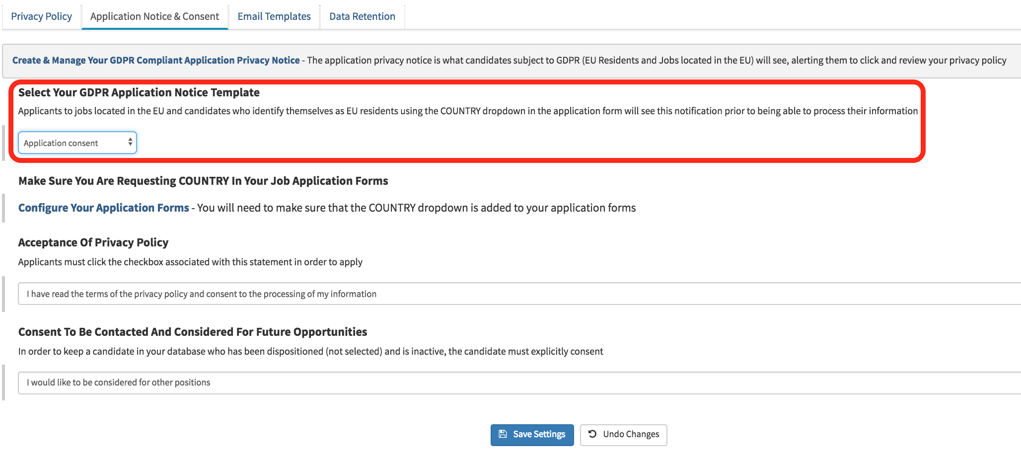 GDPR - Application Notice & Consent – Hirebridge