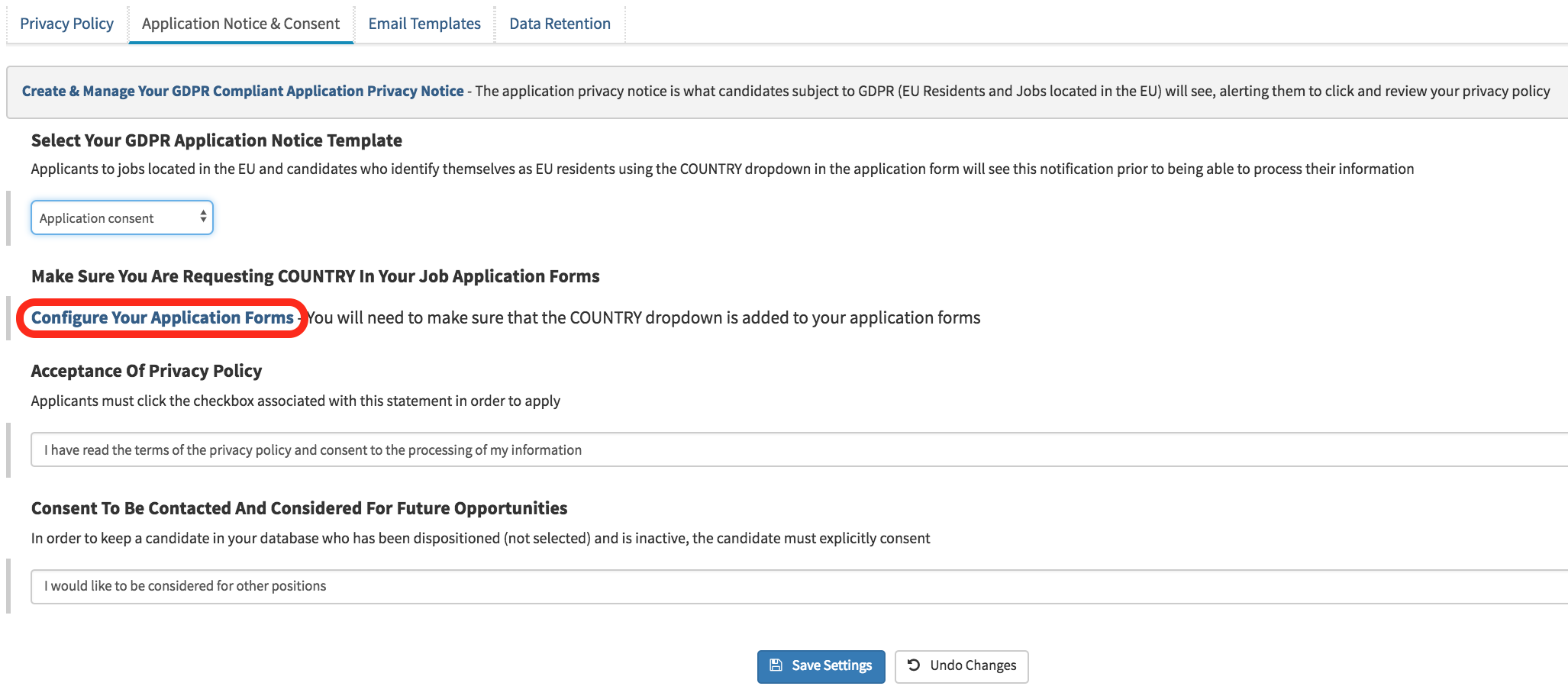 GDPR - Application Notice & Consent – Hirebridge
