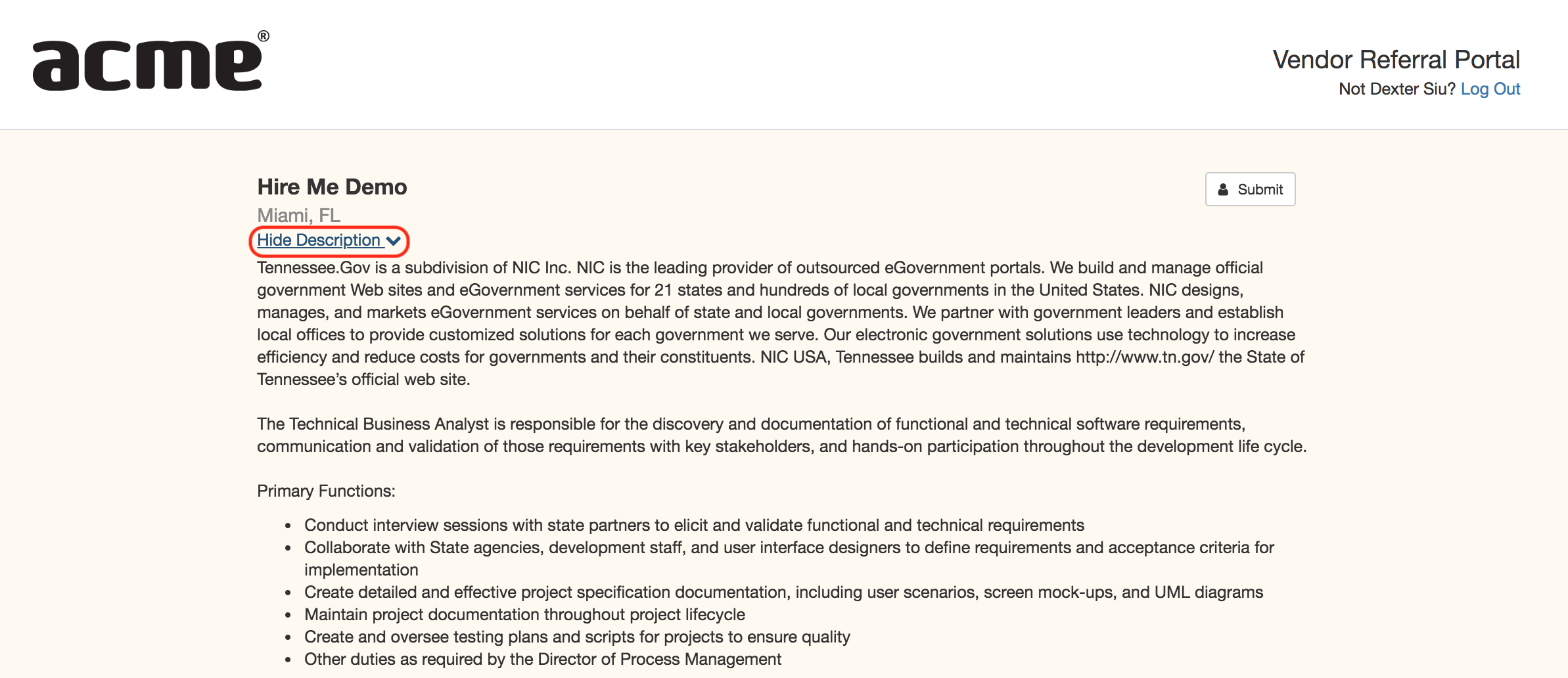Vendor Portal - How to Submit Candidates – Hirebridge