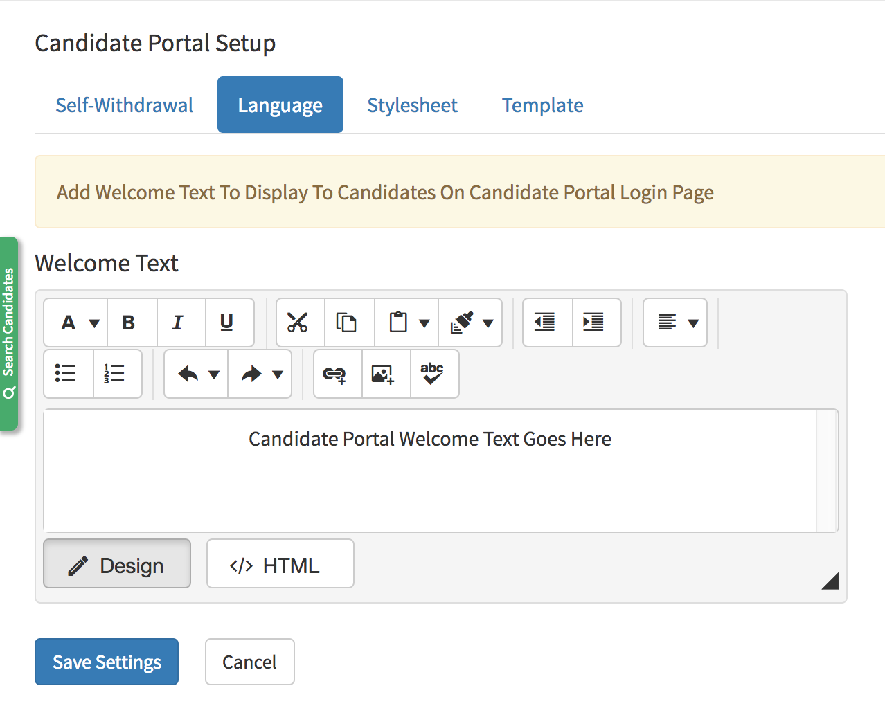 Candidate Portal Setup – Hirebridge