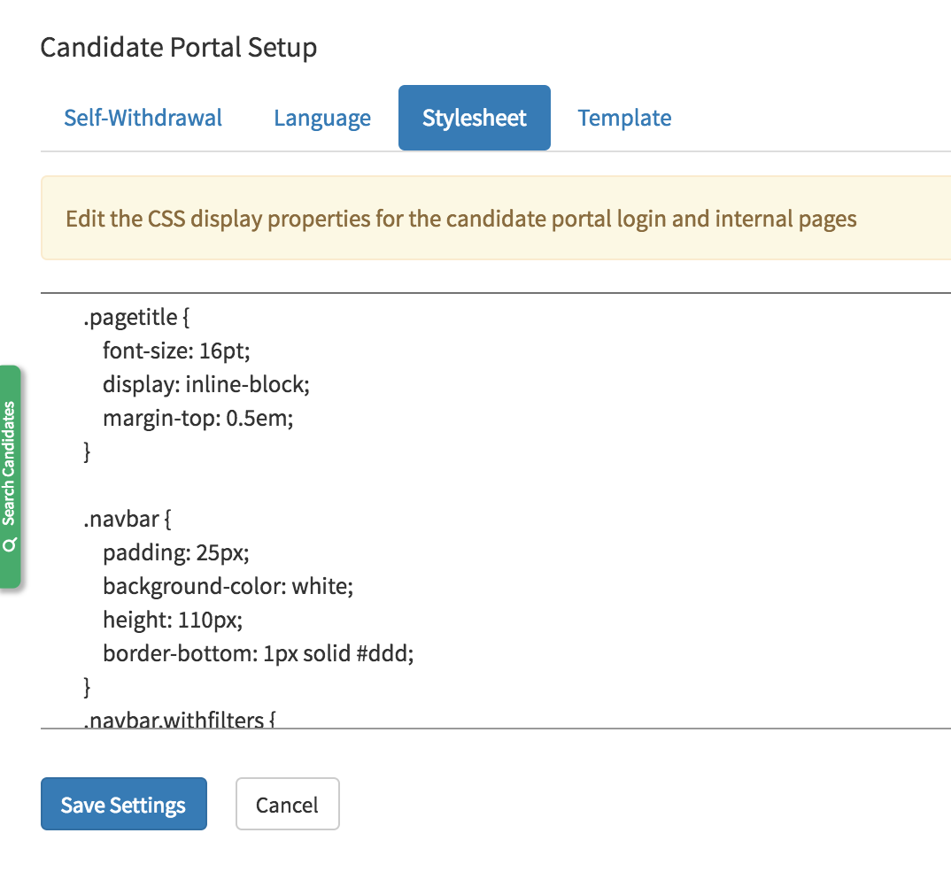 Candidate Portal Setup – Hirebridge