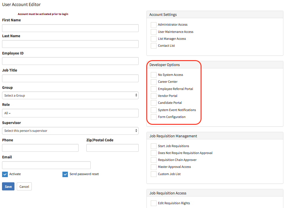 How to create a user account for developers – Hirebridge