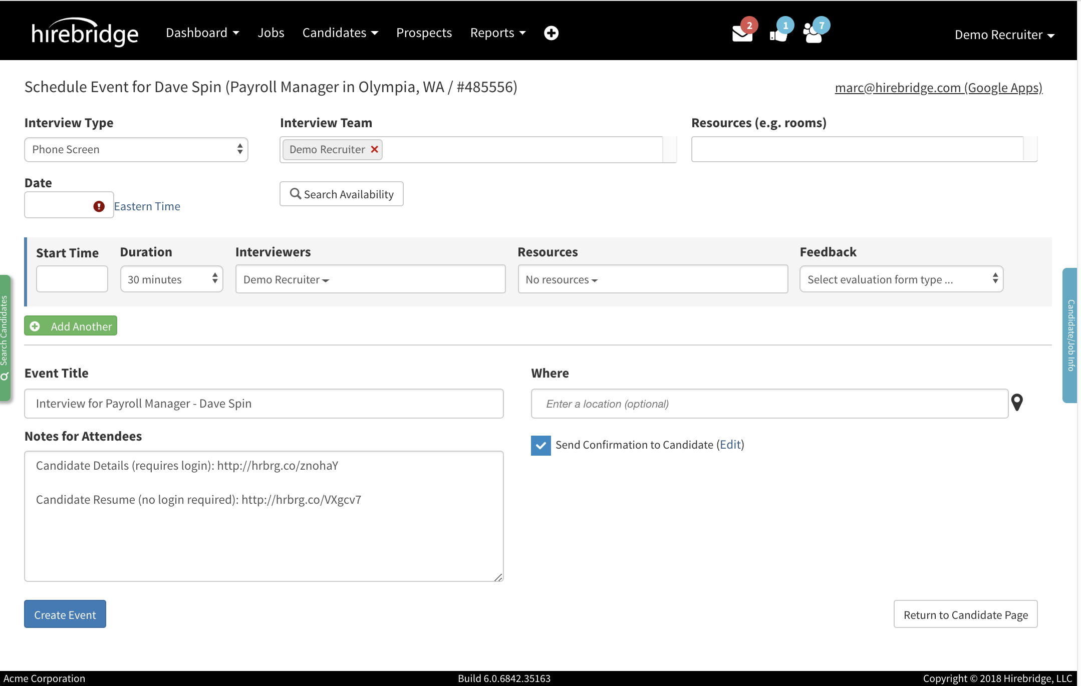 Panel Interview Scheduler Overview – Hirebridge