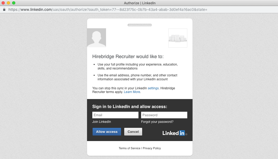 Apply with LinkedIn Setup – Hirebridge