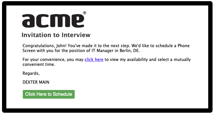 Invite to Interview – Hirebridge