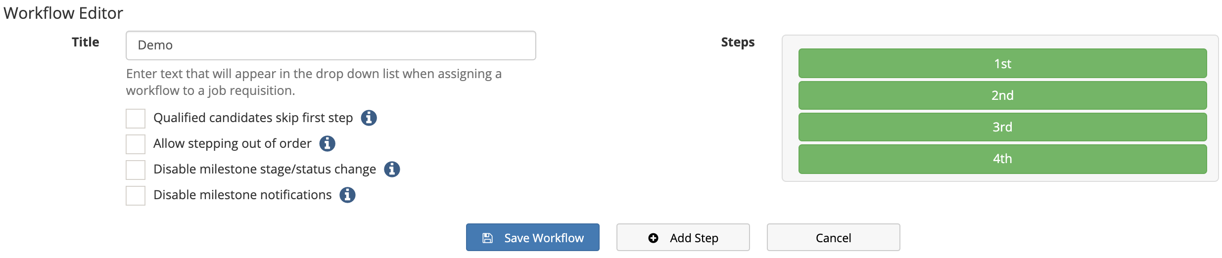 Creating a Workflow – Hirebridge