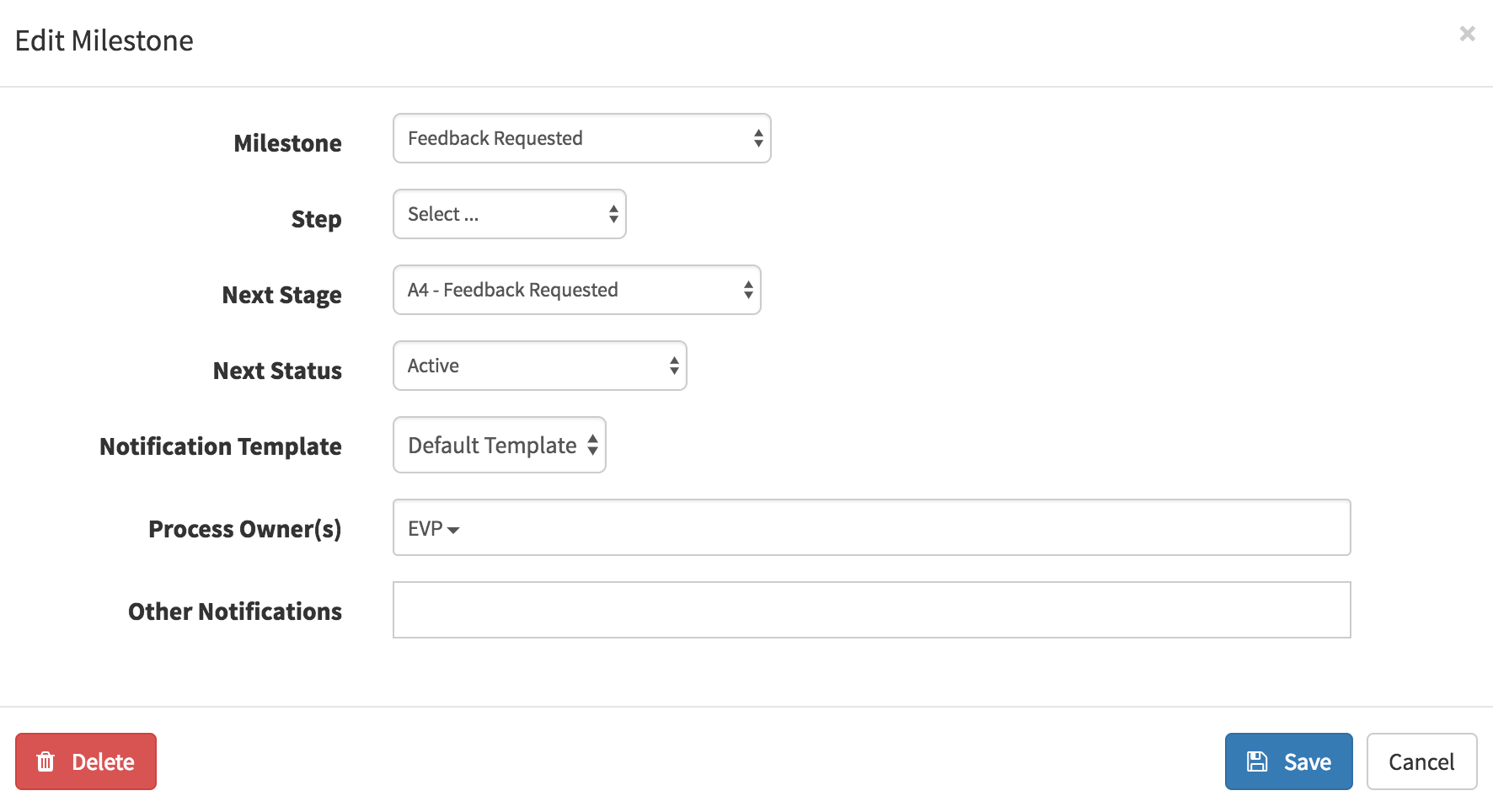 Edit and Delete Milestone – Hirebridge