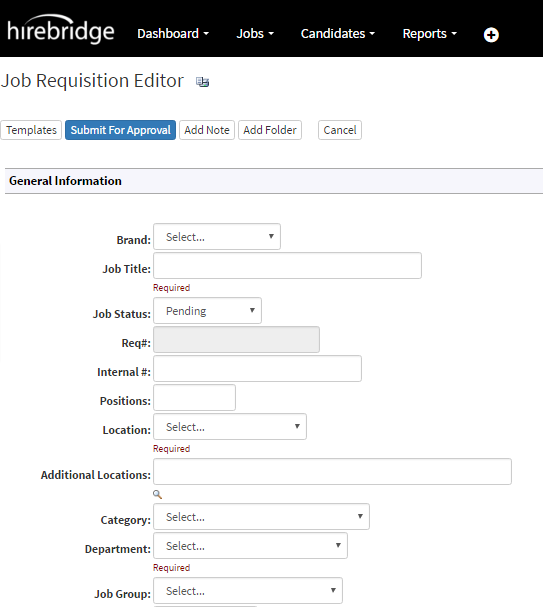 Add A New Job Requisition – Hirebridge