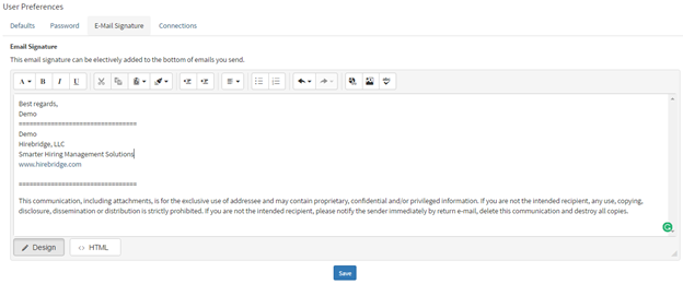 Adding or Editing Your Email Signature – Hirebridge